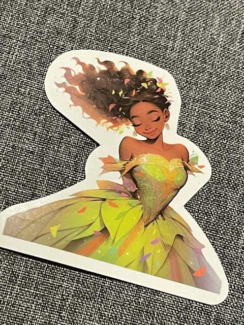 WALT DISNEY SMALL cartoon STICKER STICKERS Tiana The Princess and the ...
