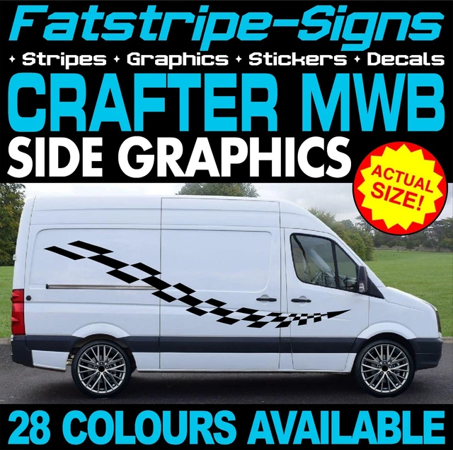 TO FIT VW CRAFTER MWB GRAPHICS STICKERS STRIPES DECALS CONVERSION ...