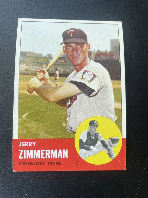 TOPPS DE CARTES de baseball JERRY ZIMMERMAN 1963 #186 EXCELLENT ÉTAT/EX ...