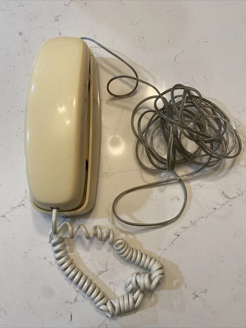 AT&T TAN TRIMLINE 230 Phone Corded Push Button Vintage Retro Wall Desk Telephone £16.01 ...