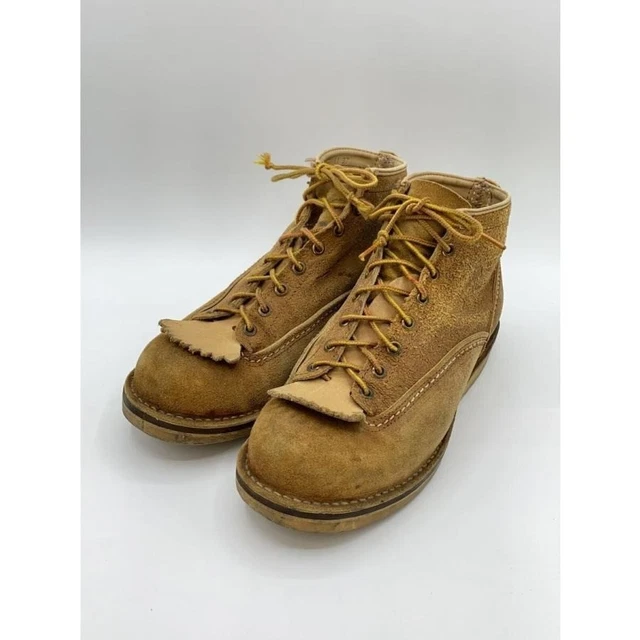 WESCO LACE-UP BOOTS Suede Leather Camel US 8.5E Height 14.5cm £507.73 ...