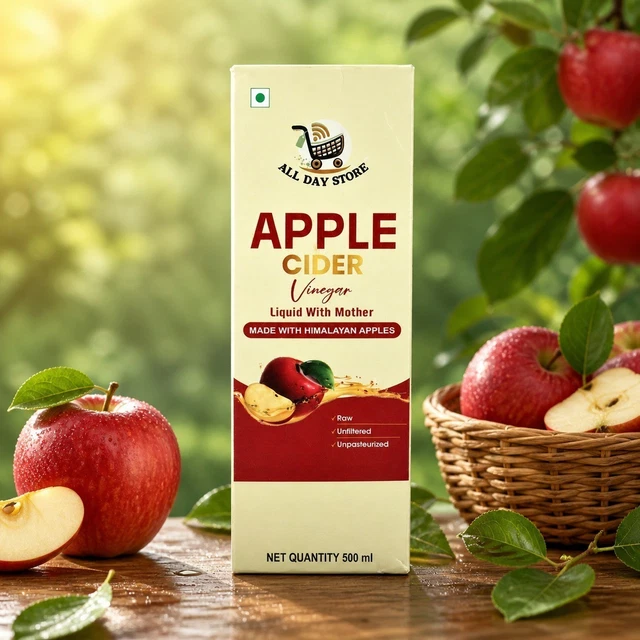 ALL DAY STORE Apple Cider Vinegar with Mother Juice 500ml Natural ...