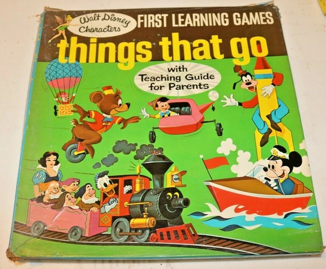VINTAGE 1969 WALT Disney Characters Things That Go First Learning Games ...