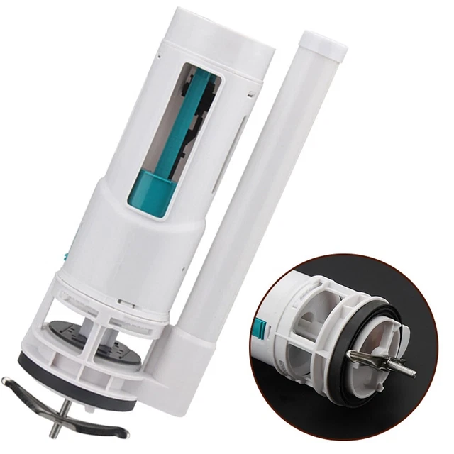 DUAL FLUSH VALVE with Chrome Oval Button for Height Adjustable Cisterns ...