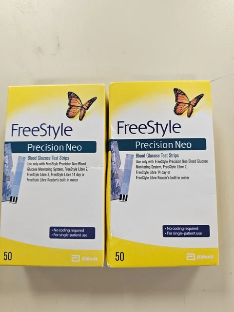 FREESTYLE PRECISION NEO 100ct Diabetic Test Strips 6/2026-8/2026 $48.05 ...