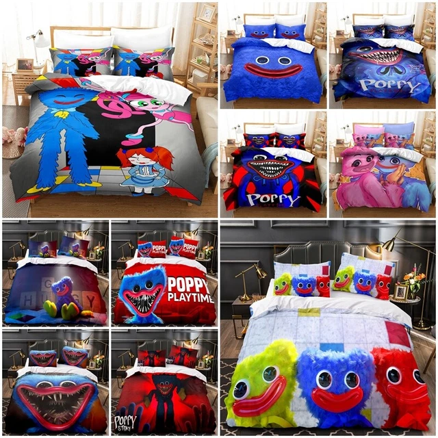 POPPY PLAYTIME HUGGY Wuggy Duvet Cover Pillowcas Single Double King ...