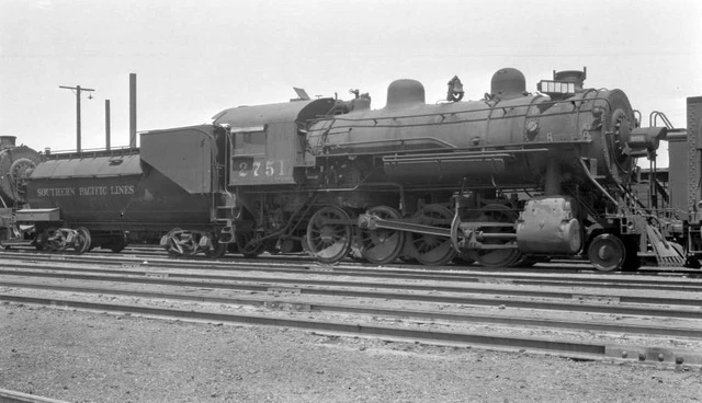 SP SOUTHERN PACIFIC Railroad Locomotive Engine No 2751 Old Train Photo ...