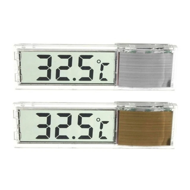 DIGITAL AQUARIUM THERMOMETER Clear LCD Water Temperature Wireless ...