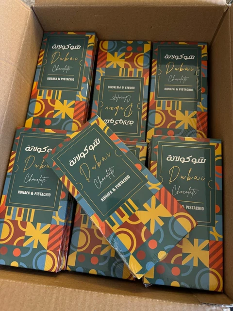 DUBAI CHOCOLATE PISTACHIO Kunafa Bar Viral 200 grams. £15.27 - PicClick UK