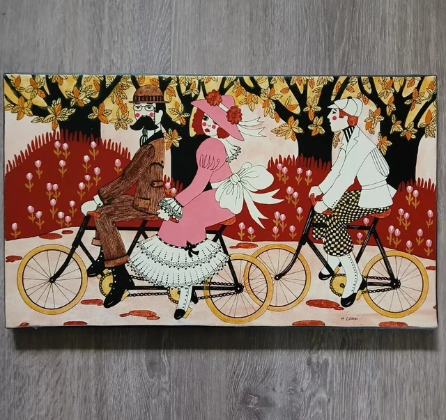 ANCIEN TABLEAU HST Signé Michel Cordi Années 70 Art Naïf EUR 79,00 ...