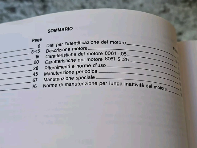 IVECO AIFO MOTORE 8001 Inustrial 6 Cilindri Uso Manutenzione 1986 EUR ...