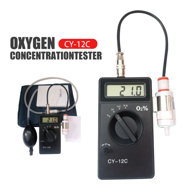 O2 OXYGEN ANALYZER CY12C Pro Oxygen Concentration Tester Meter Detector ...