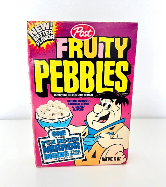 RARE 1976 POST Fruity Pebbles Cereal Box FULL SEALED Flintstones Hanna ...