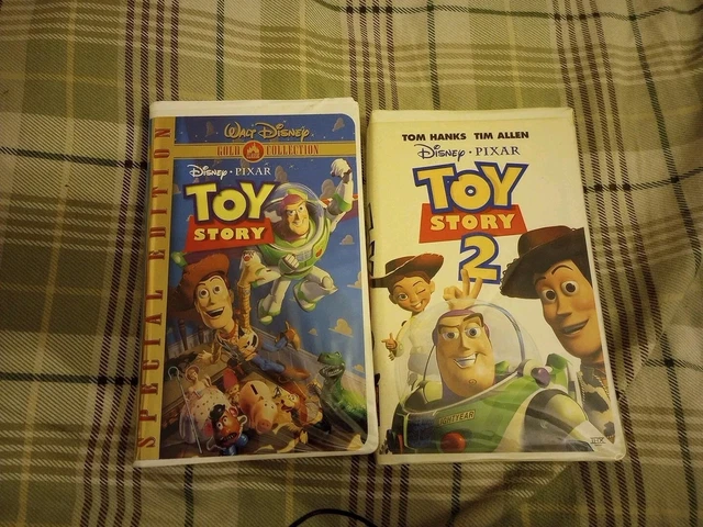 TOY STORY (VHS, 2000, Special Edition Clam Shell Gold Collection) + TS2 ...
