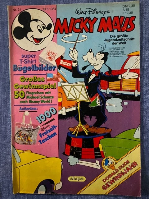 WALT DISNEY MICKY Maus Nr. 21 Comic Zeitschrift 19.5.1984 Donald Duck ...