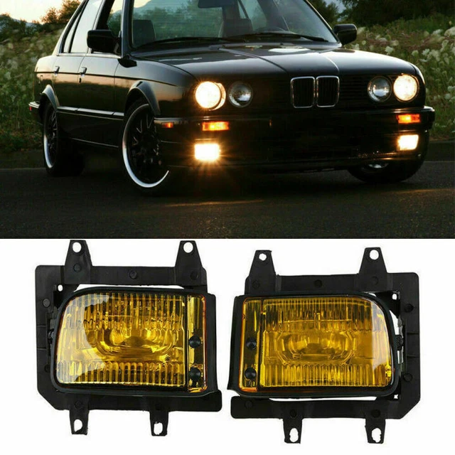 FOR LEFT + right SET fog lights E30 1985-1993 AF BMW yellow NEW ...