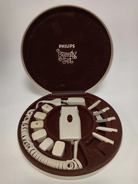 PHILIPS BEAUTY SET HP 2121 Vintage 1960's Electric Razor Mani/Pedicure ...