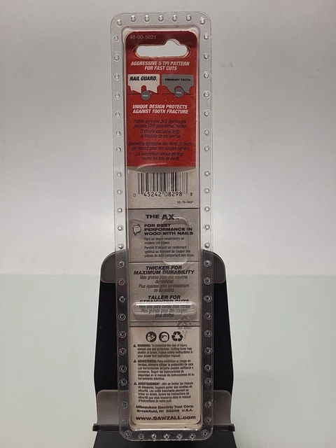 MILWAUKEE 48-00-5021 5 TPI The Ax Sawzall Klinge - 5er-Pack, weiß ...