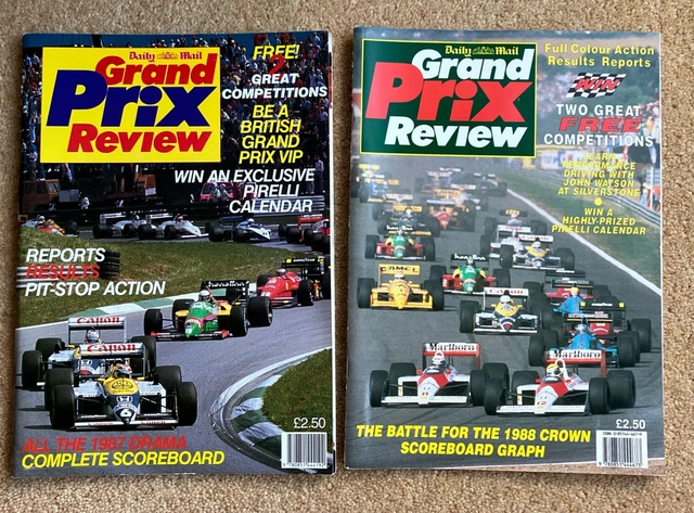 DAILY MAIL GRAND Prix Review Magazines - 1987 & 1988 - Formula 1 GP ...