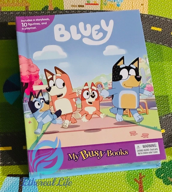 BLUEY MY BUSY Books Set Story 10 Figurines, A Storybook and A PlayMat ...