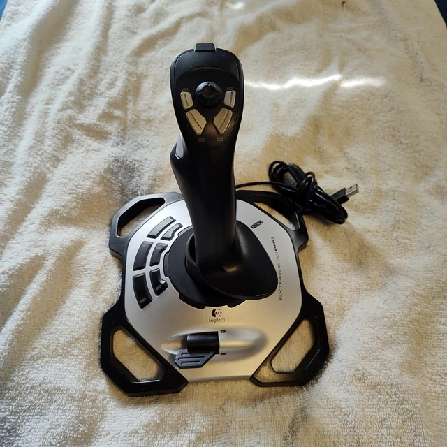 LOGITECH EXTREME 3D Pro Flight Simulator Joystick USB Controller For PC ...