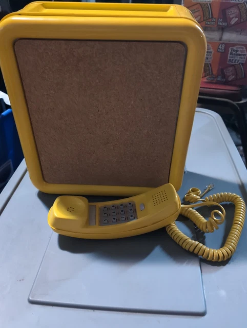 VINTAGE MOUNTAIN BELL Corkboard Yellow Wall Telephone Phone 1984 £54.16 ...