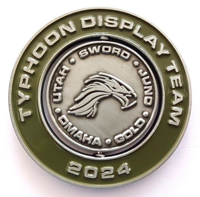 RAF TYPHOON DISPLAY Team 2024 D-Day 80 Years Spinner Challenge Coin £44 ...
