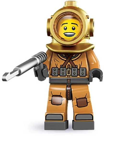 LEGO MINIFIGURE SERIE 8 Sub Sommozzatore Palombaro Nuovo EUR 28,00 ...