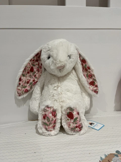 JELLYCAT BLOSSOM BLUSH Bunny ' Berry ' white medium BNWT 2025 Easter £39.71 - PicClick UK