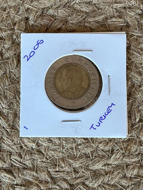 🚖2005 TURKIYE CUMHURIYETI One Lira Coin🚖Turkey Turkish I Lira Coin🚖 $1. ...