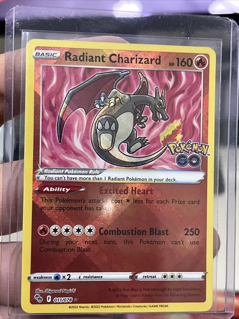 RADIANT CHARIZARD POKEMON TCG Pokemon GO Ultra Rare 011/078 EUR 18,53 ...