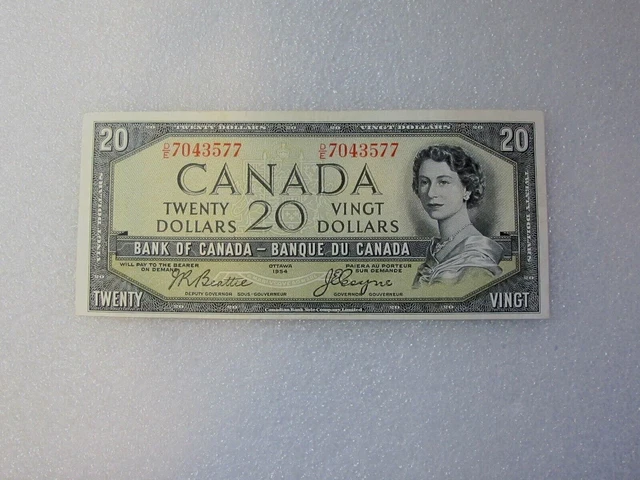 CANADA $20 DOLLARS 1954 BC-33b Devil's Face Coyne-Towers Queen Elizabeth II $123.39 - PicClick CA