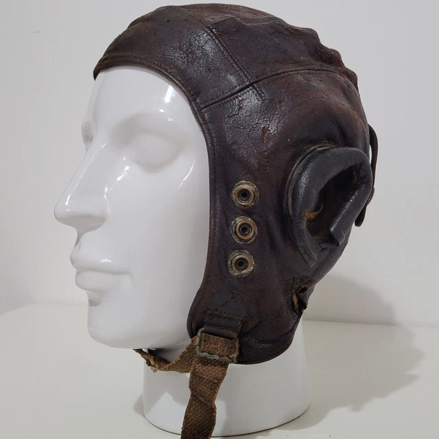 WW2 RAF FLYING Helmet Type C Wwii Leather Pilot Hat Fighter Bomber ...