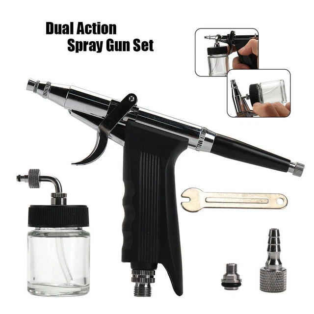 MINI AIRBRUSH KIT Dual Action Spray Gun Air Brush Compressor for Tattoo ...