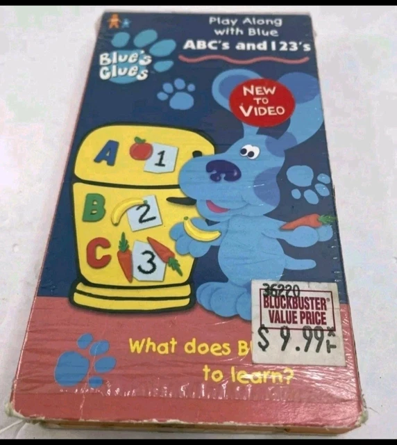 NICK JR BLUE’S Clues ABC’s and 123’s VHS 1999 Play Along with Blue £7. ...