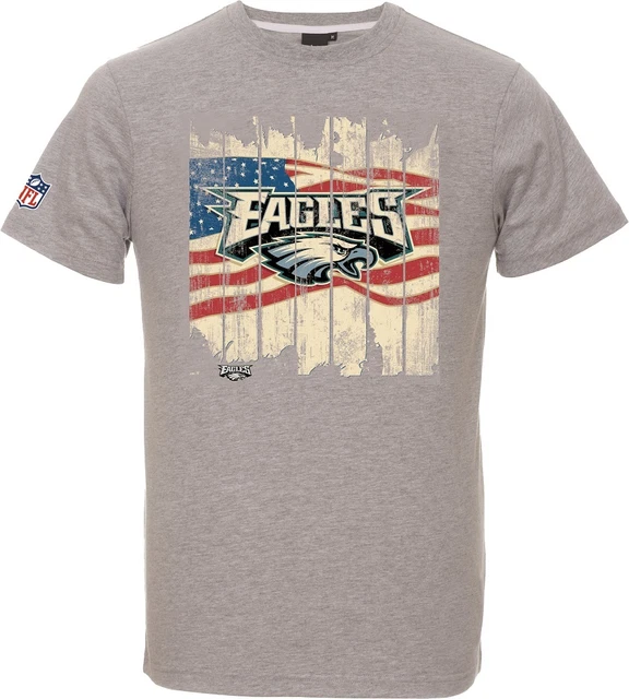 NFL TEE-SHIRT PHILADELPHIA Eagles Gris USA Drapeau Fanion Football ...