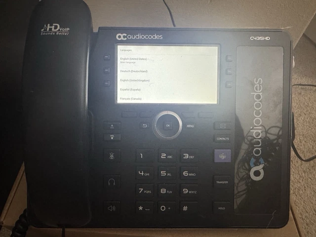 AUDIOCODES C435HD - VoIP phone with caller ID - RTCP, RTP, SRTP £190.15 ...