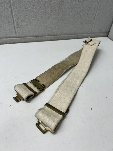 VINTAGE AUSTRALIAN ARMY Ww2 Issue Webbing Belt Parade Uniform Military ...