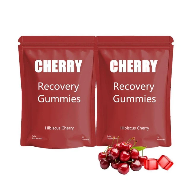 CHERRY RECOVERY GUMMIES, Hibiscus Cherry Flavor - Muscle Recovery ...