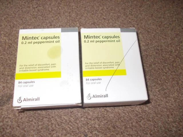 NEW 2 BOXES Mintec Peppermint Oil Capsules 0.2ml x 168 IBS RELIEF £14. ...