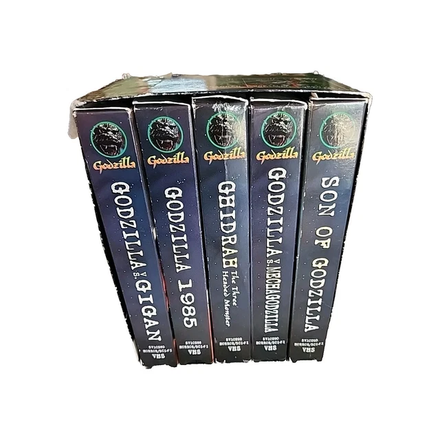 GODZILLA 5 MOVIES Box Set Vhs 1998 Horror Sci-Fi Gigan Ghidrah ...