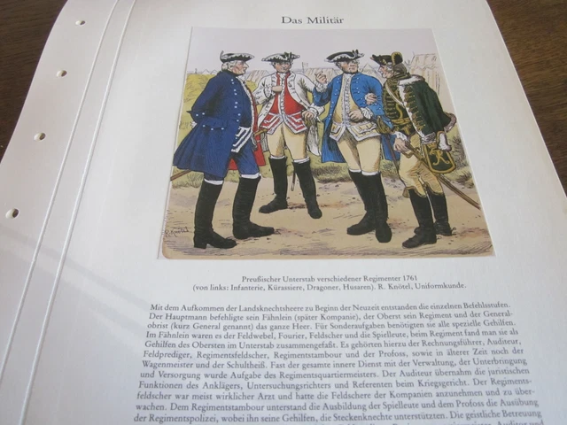 DEUTSCHES MILITÄR ARCHIV 1 Das Militär 1051 preußisch Unterstab versch ...
