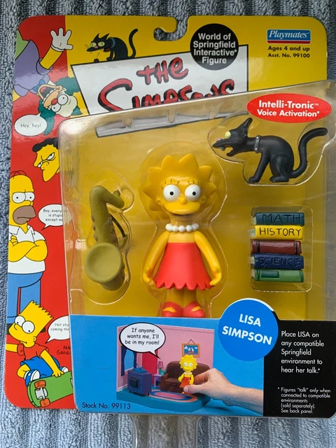 PLAYMATES 2000 THE Simpsons Series 1 Lisa Simpson Figure NIP Sealed NEW ...