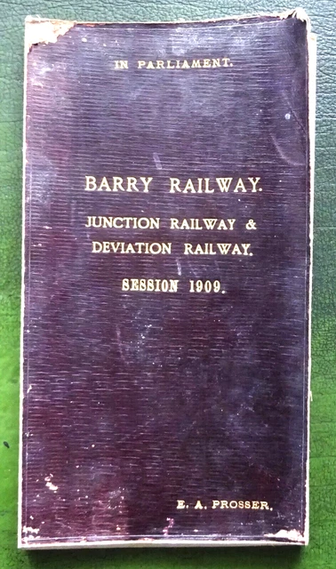 GWR MAP/PLAN OF BARRY RAILWAY 1909 Junction & Deviation Railway £39.99 ...