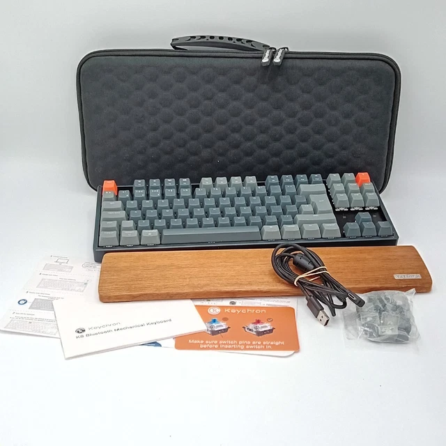 KEYCHRON K8 WIRELESS Mechanical Keyboard Bluetooth USB Cased FLT13-TT £ ...