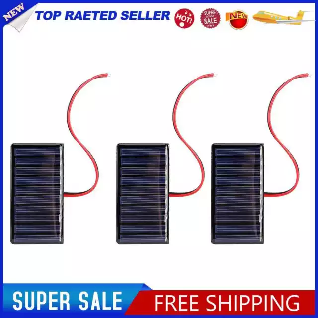0.3W 5V SOLAR Epoxy Panels with Wire Mini Solar System DIY Polysilicon ...
