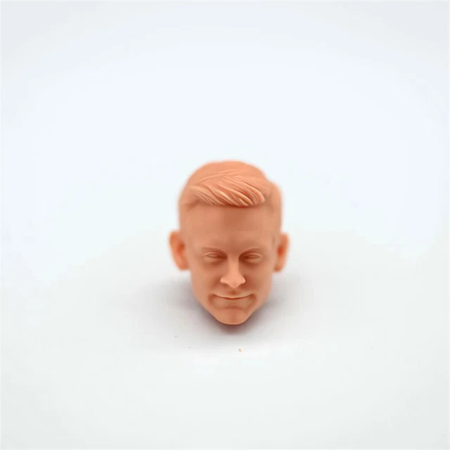 FIGURINE SPIDERMAN SMILE Tobey Maguire Head Sculpture échelle 1/12 non peinte coupe 6 pouces ML ...