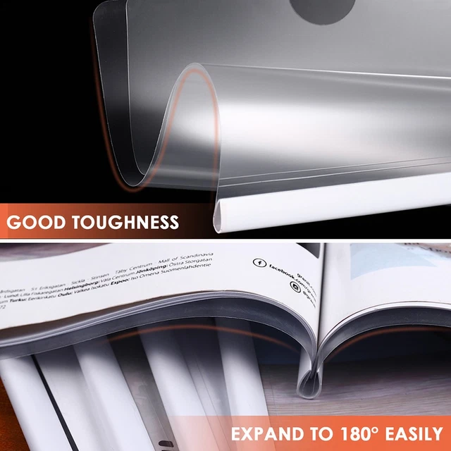 20 PCS CLEAR Portfolio Folder Transparent Covers Report Folders White ...