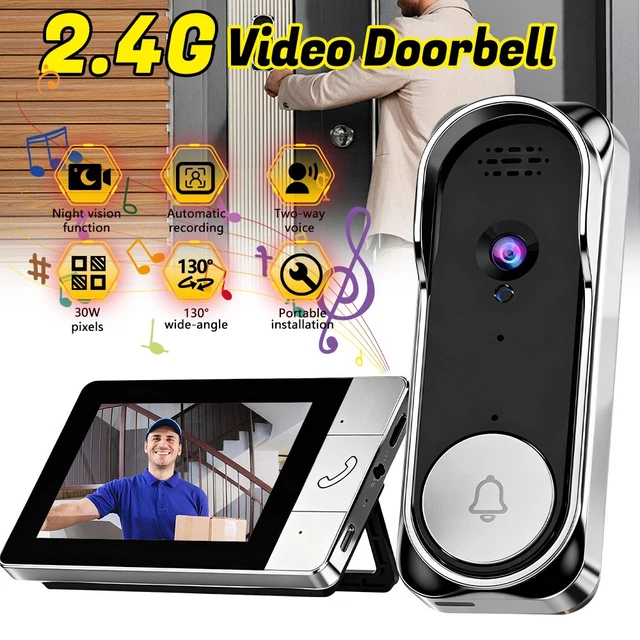 DOORBELL CAMERA WITH Monitor for Home/Apartment, 1080P Video Intercom 2 ...