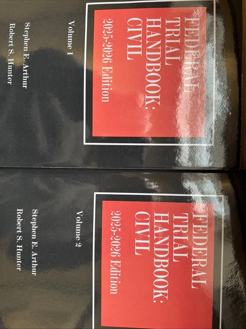 FEDERAL TRIAL HANDBOOK: Civil, 2025-2026 ed. Full Set Thomson Reuters ...